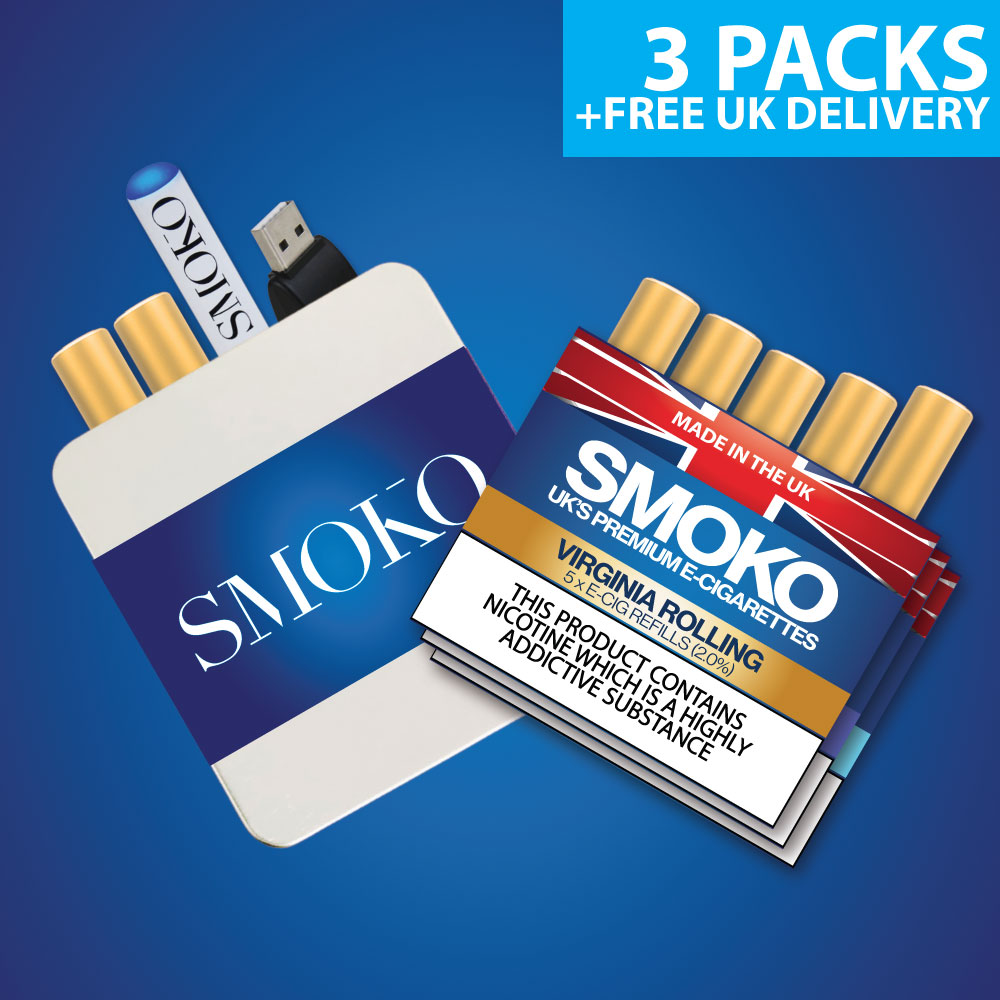 FREE E-CIG DEAL + 3 PACK OF E-CIG REFILLS £30.00 SAVE £12.75