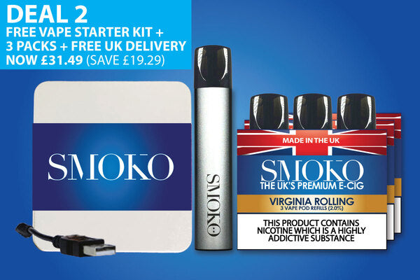 Free Vape Pod Starter Kit Benefits Hub – SMOKO E Cigarettes