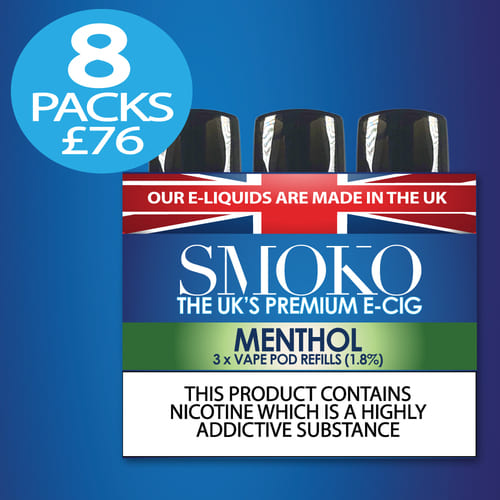 SMOKO SMOOTH VAPE POD REFILLS